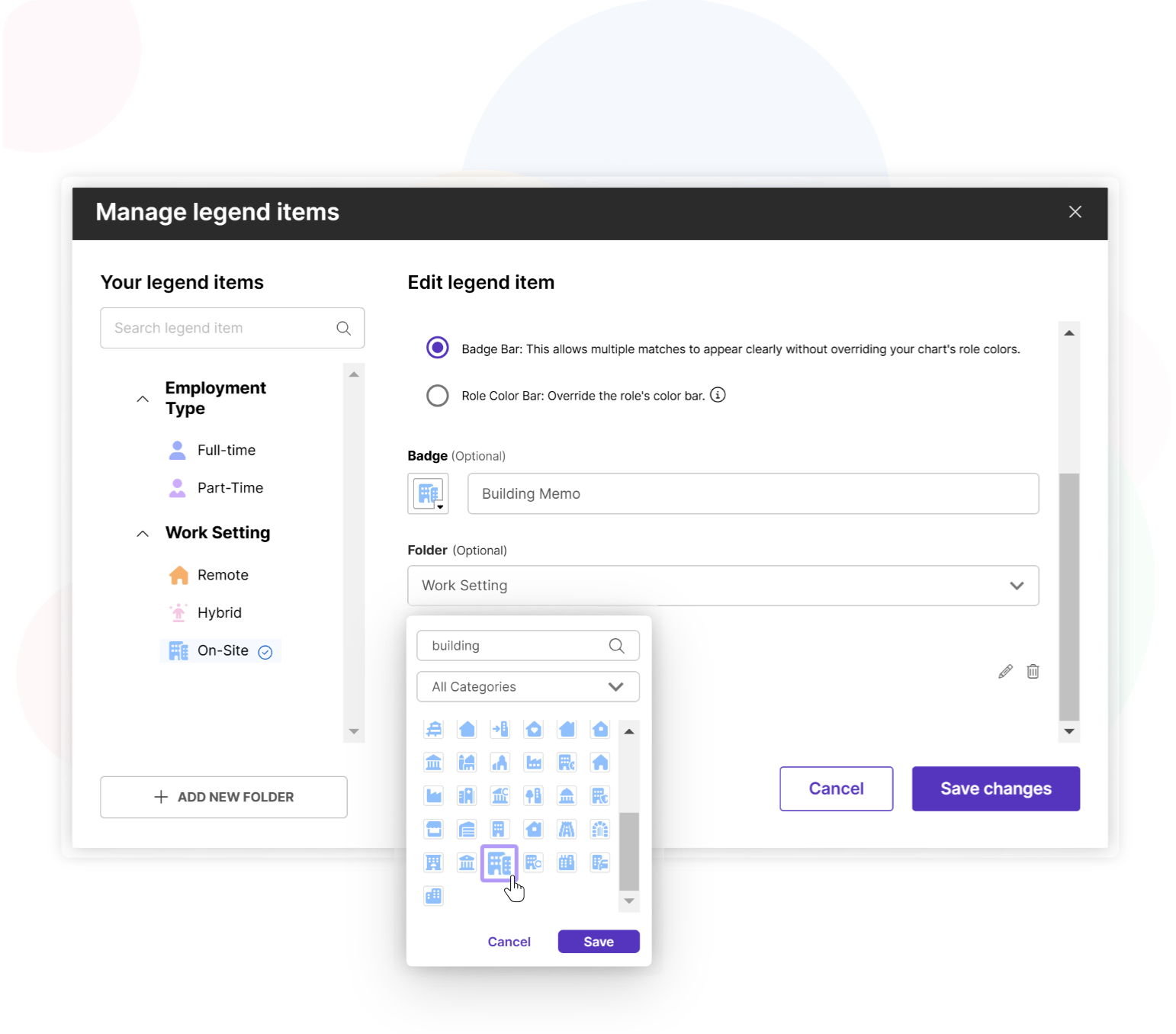 Legends and Badges for Org Charts | Cloud-based Org Charts