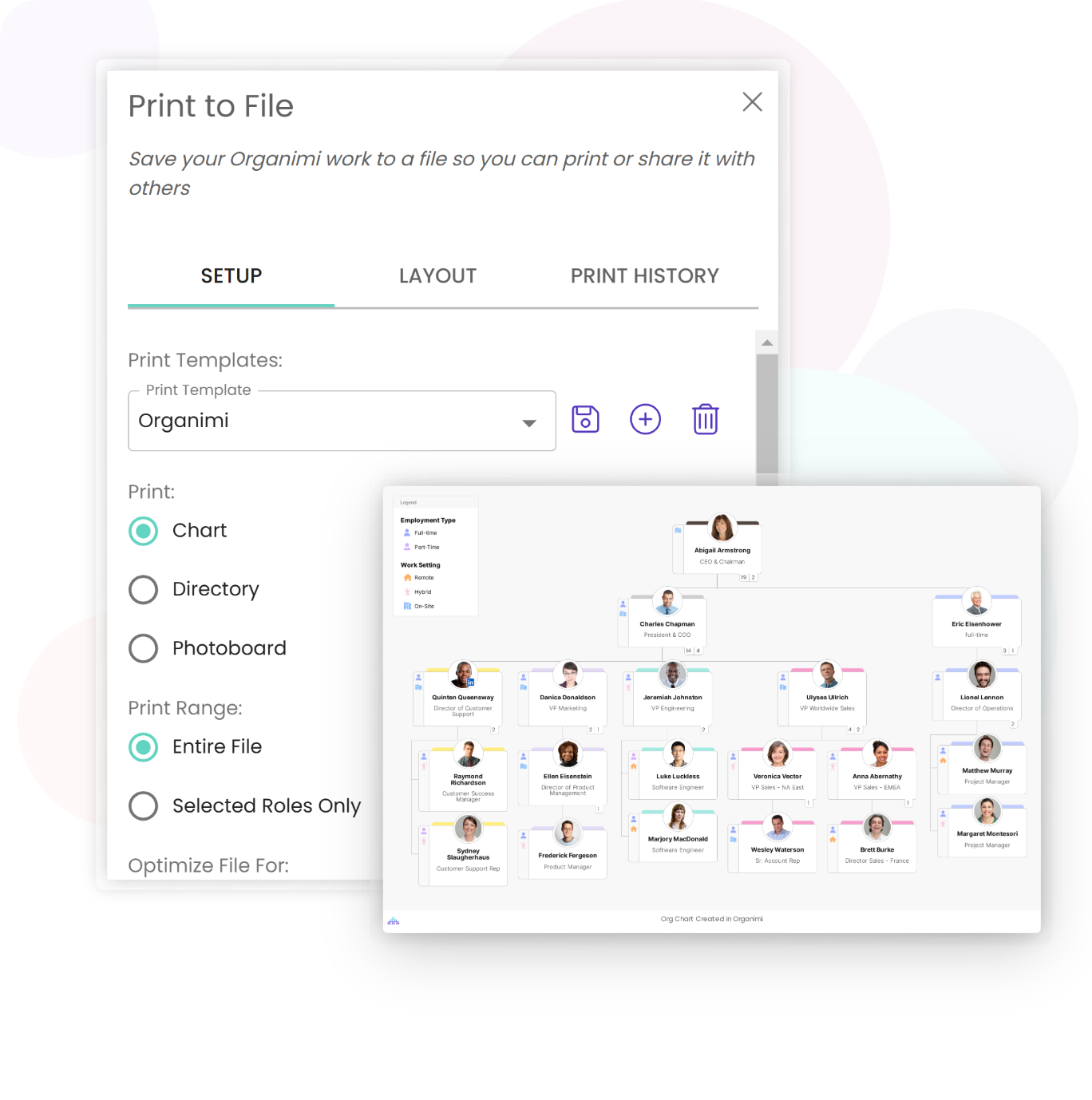 Legends and Badges for Org Charts | Cloud-based Org Charts