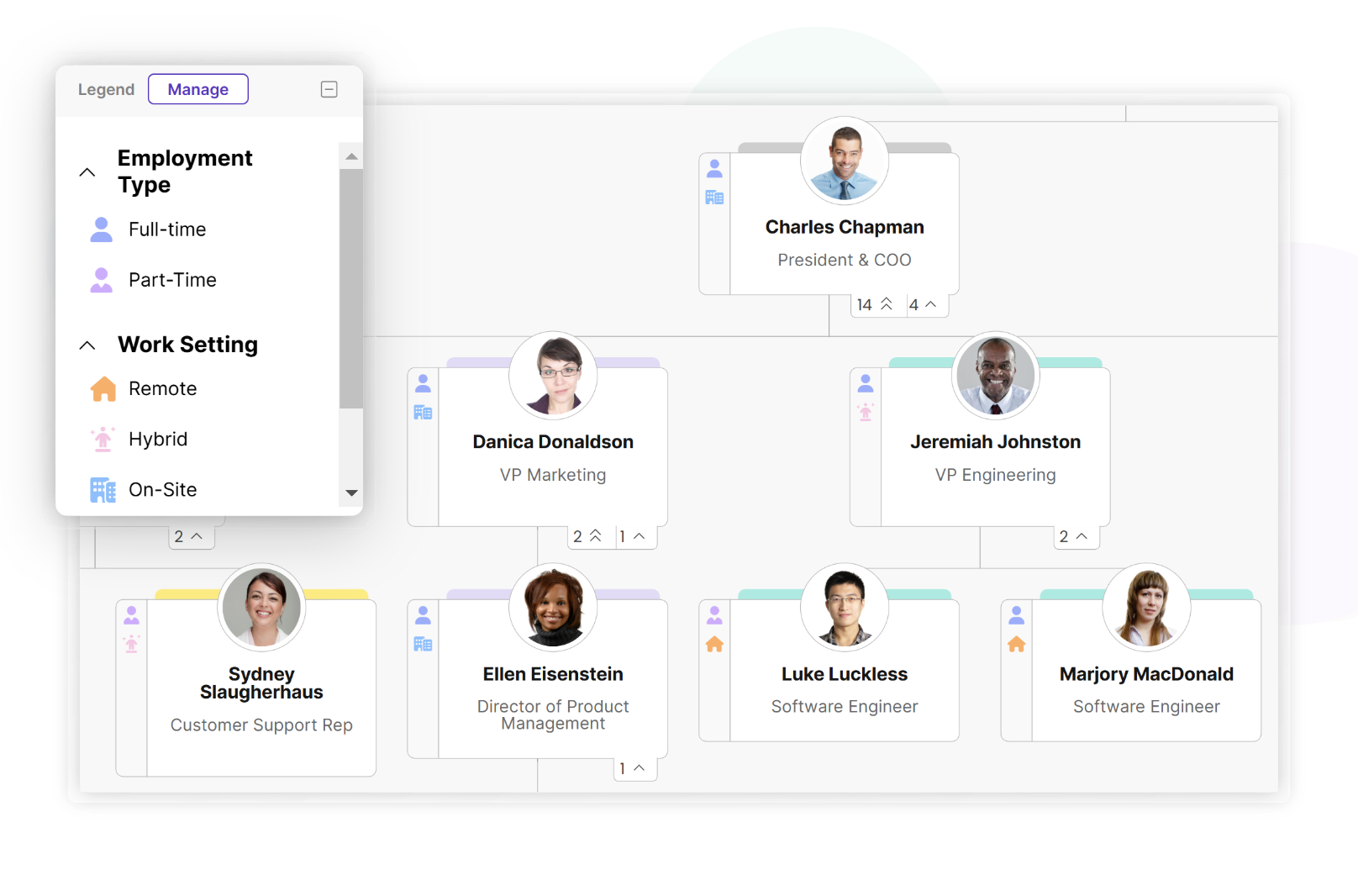 Legends and Badges for Org Charts | Cloud-based Org Charts