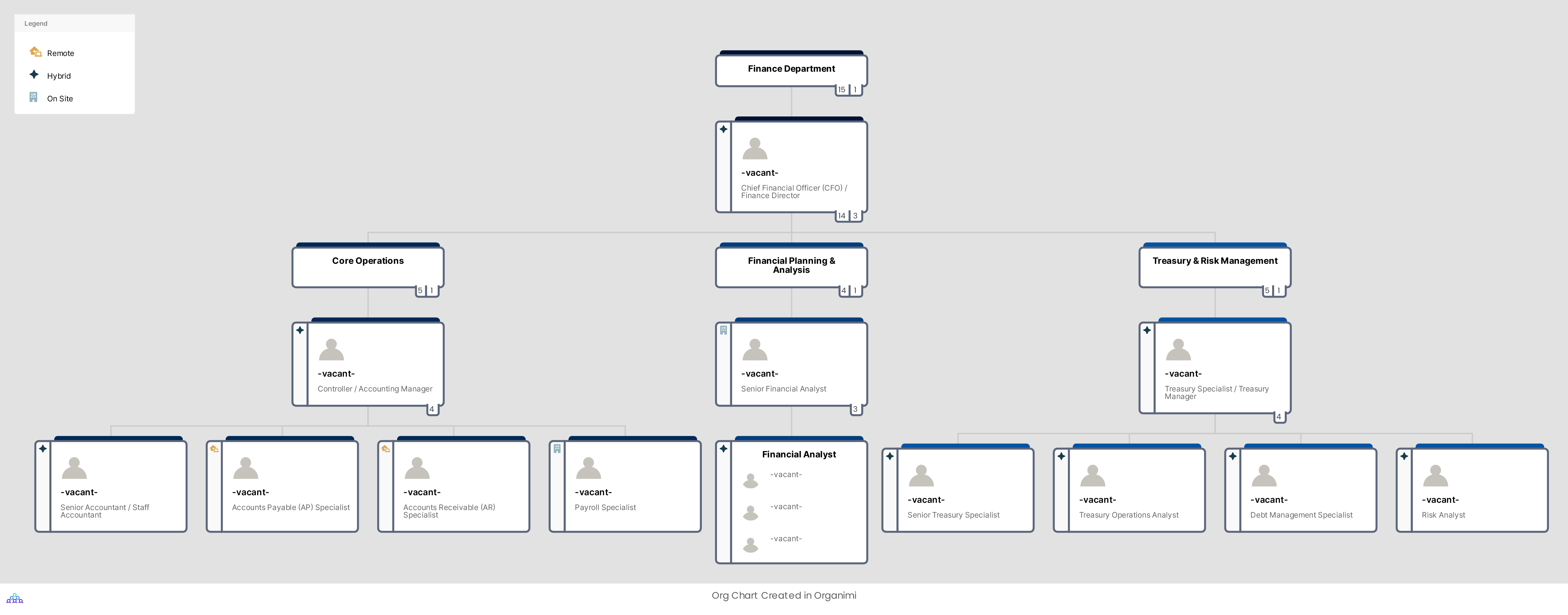 Finance Department Structure Sample